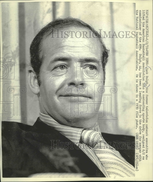 1972 Jack Dolph, Commissioner of the American Basketball Association ...