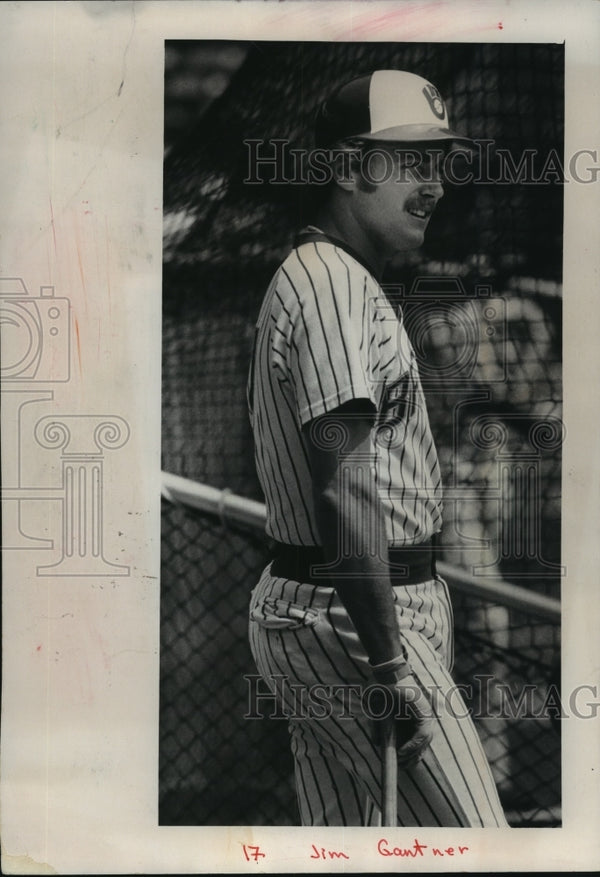 1979 Press Photo Milwaukee Brewer baseball player, Jim Gantner - mjt09 ...