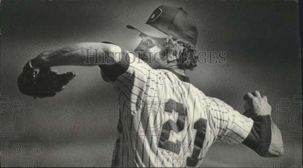 1982 Press Photo Milwaukee Brewers baseball player Don Sutton in actio ...