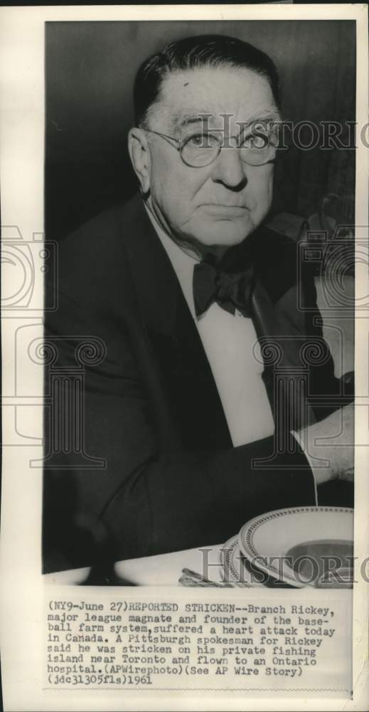1961 Branch Rickey, major league baseball magnate - Historic Images