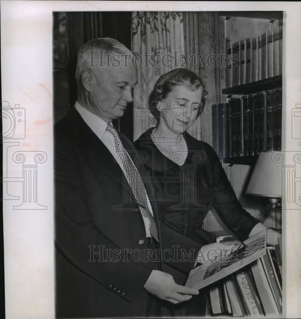 1958 Press Photo Sherman Adams and wife in Washington home - mjw00650 ...