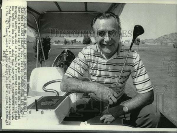 1971 Press Photo Golfer Lloyd Mangrum on the golf course on Apple Vall ...