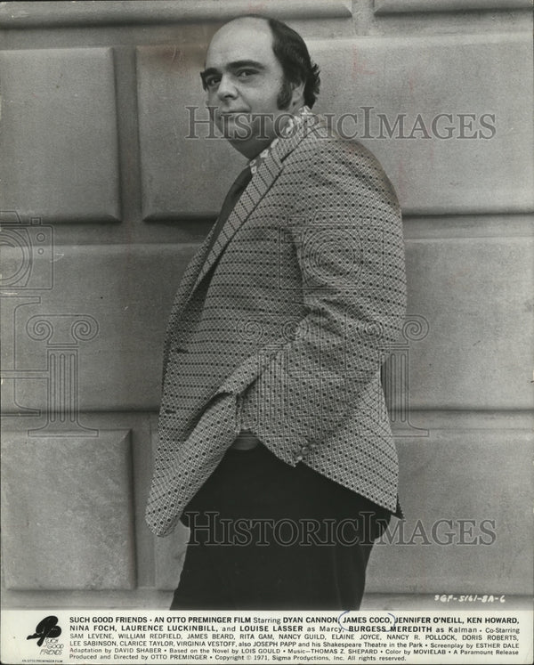 1972 Press Photo James Coco-Actor in "Such Good Friends." by Otto Prem ...