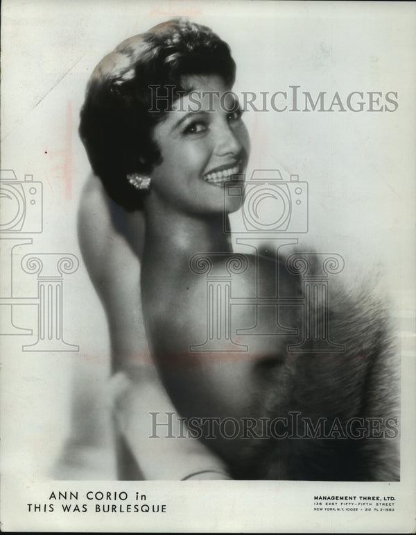 1967 Press Photo Ann Corio in This Was Burlesque - mjx27469 - Historic ...