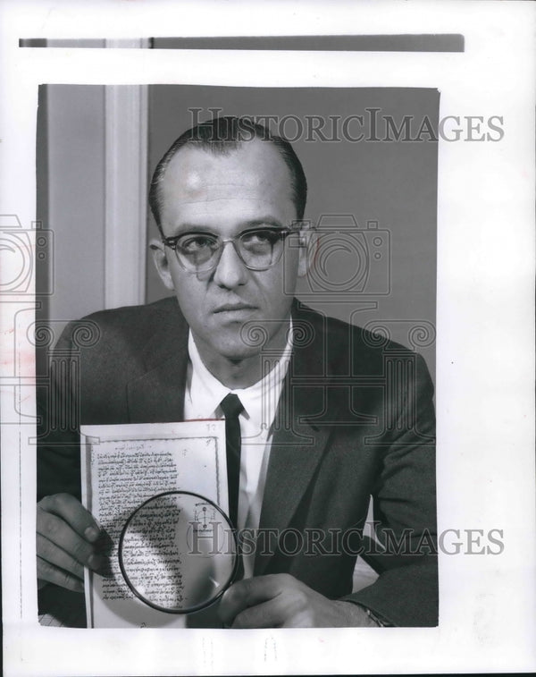 1961 William Stahlman at University of Wisconsin with manuscript ...
