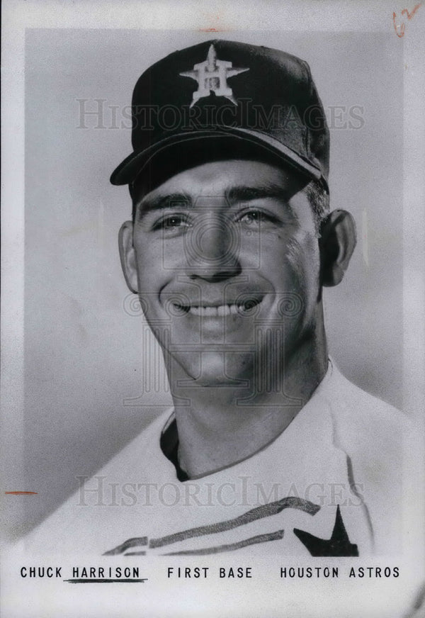 1966 Press Photo Chuck Harrison, First Base, Houston Astros - Historic ...