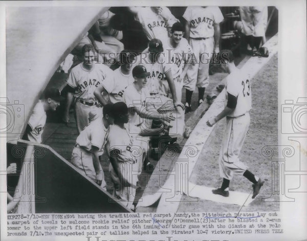 1954 Press Photo Pittsburg Pirates George O'Donnell - Historic Images