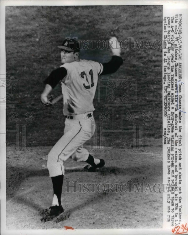 1964 Dean Chance Baseball makes final pitch Baltimore Oriolies ...