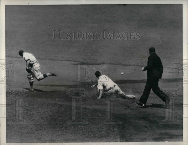 1936 Press Photo Outfielder Alvin Jacob Powell New York Yankees Steali ...