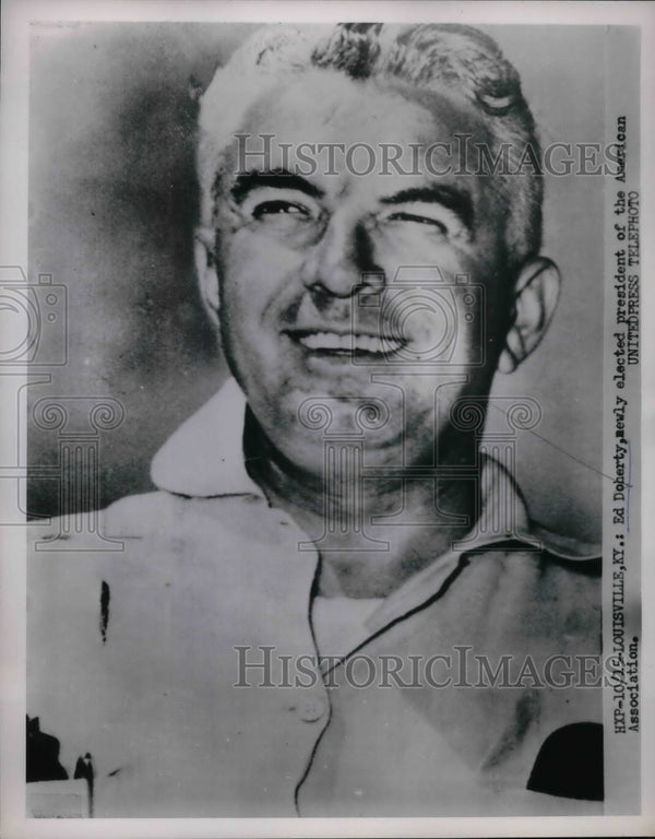 1953 Press Photo Ed Doherty, Elected President of the American Associa ...