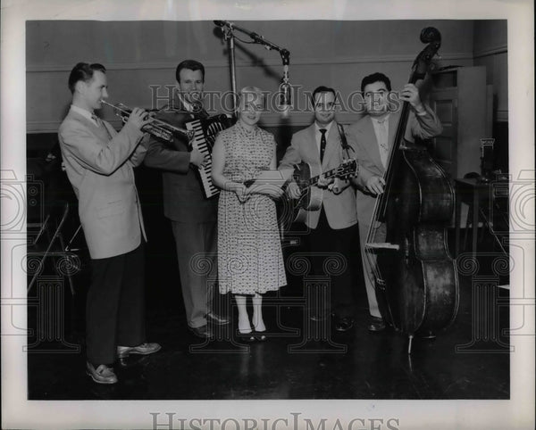 1954 Press Photo Frank Novack, N. Knuth, Katy Armstrong, C. Paradiso ...