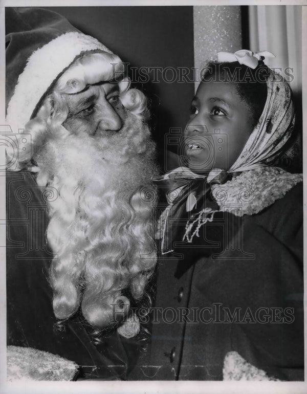 1952 Press Photo Jacqueline Carr Santa Claus Fred Bronson - nea27743 ...