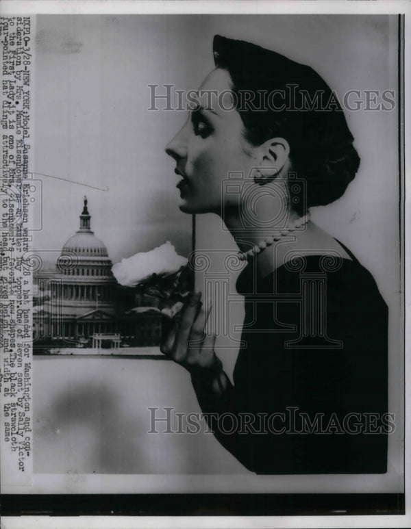 1956 Model Susanne Erichsen To Washington As Easter Day Topper ...