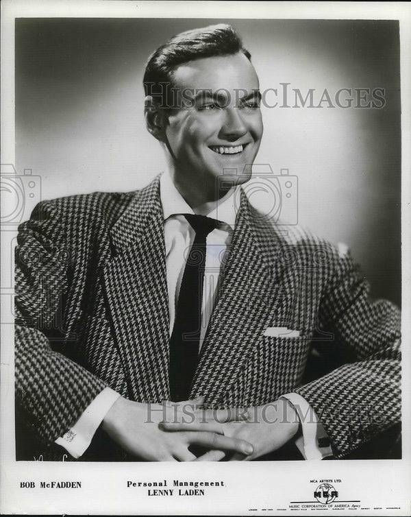 1954 Bob McFadden, Singer and Actor, "Personal Management" - Historic ...