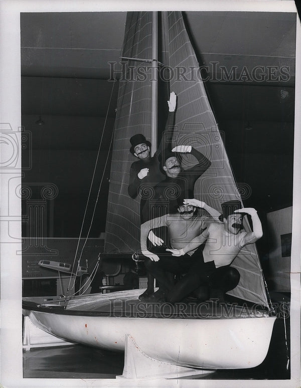 1954 Press Photo Freres Jacques Popular French Quartet - Historic Images
