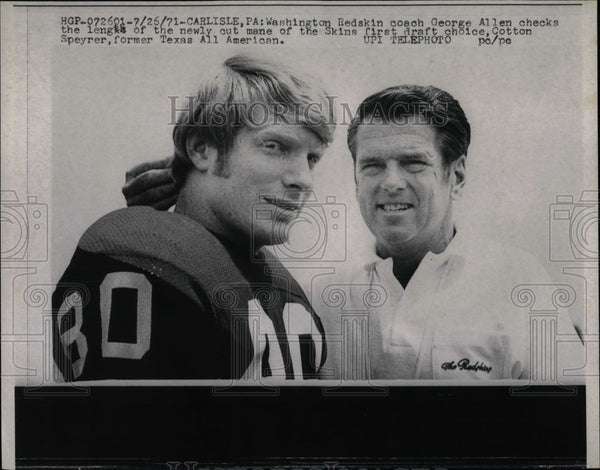 1971 Washington Redskins George Allen Football Texas All American ...