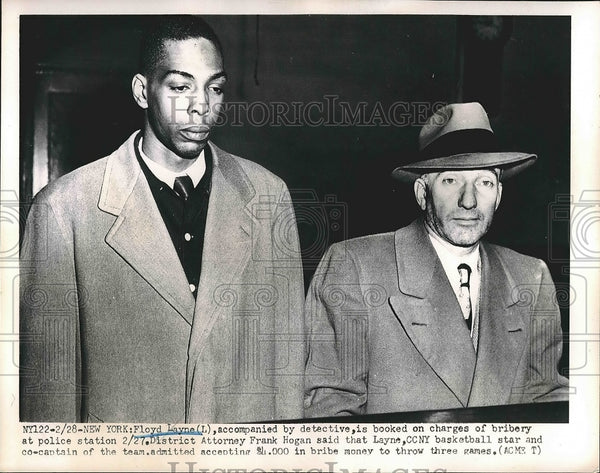 1951 Basketball Player Floyd Layne with Bribery Charges in New York ...