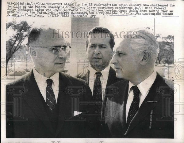 1957 Godfrey Schmidt,Sheldon Kaplan & Senator Thomas J. Dodd - Historic ...