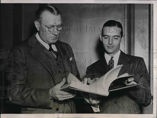 1938 Coach Jock Sutherland with John Downey - Historic Images