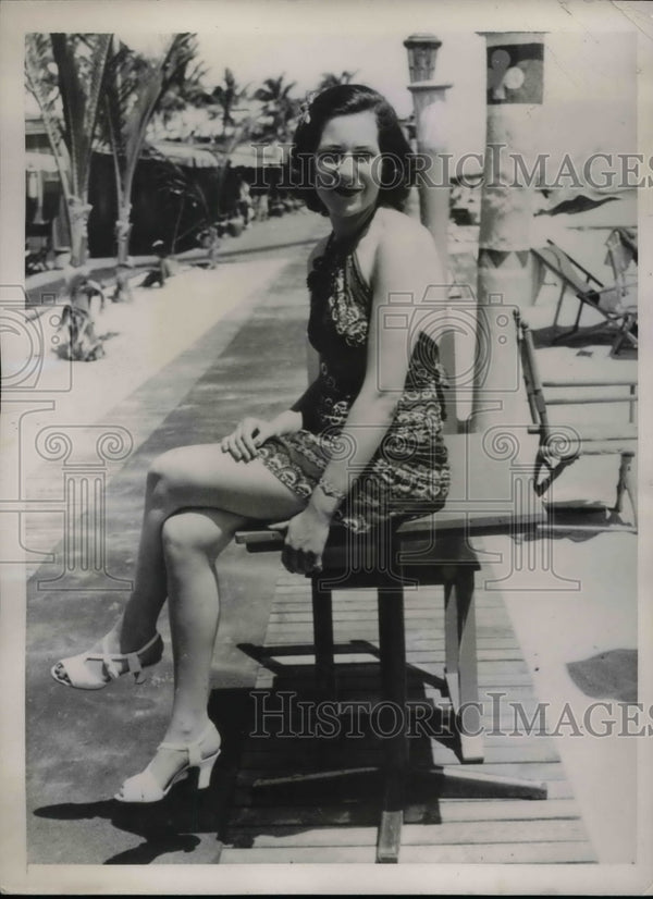 1936 Mrs. Lisa A Howard Spending Season At Roney Plaza In Florida ...