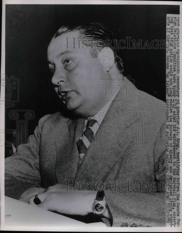 1948 Secretary of Interior J. A. Krug - Historic Images