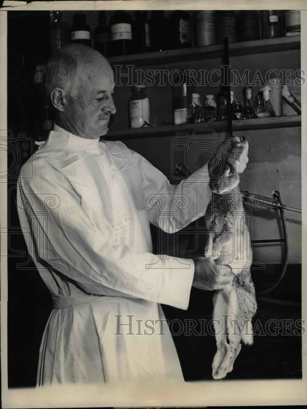 1933 Dr. Edward Francis, Scientist Hero of Health - Historic Images