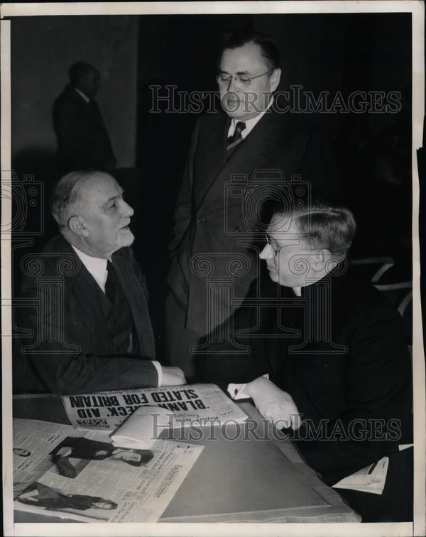 1941 Count Carlo Sedrza, Dr. Remsen Bird, Rev. Edward Stanford ...