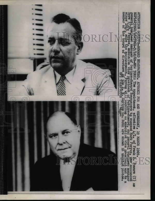 1969 Frank B. Powers Succeeds Mark Ferree Scripps - Historic Images