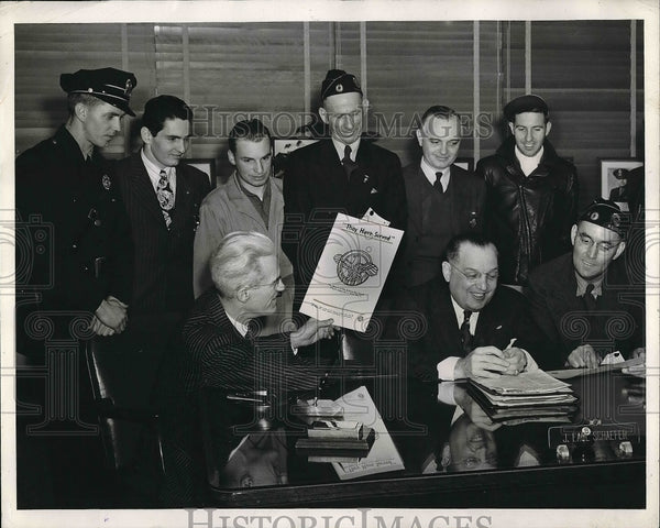 1945 American Legion, J. Earl Schaefer, E. Scheiberling, Frank Hines ...