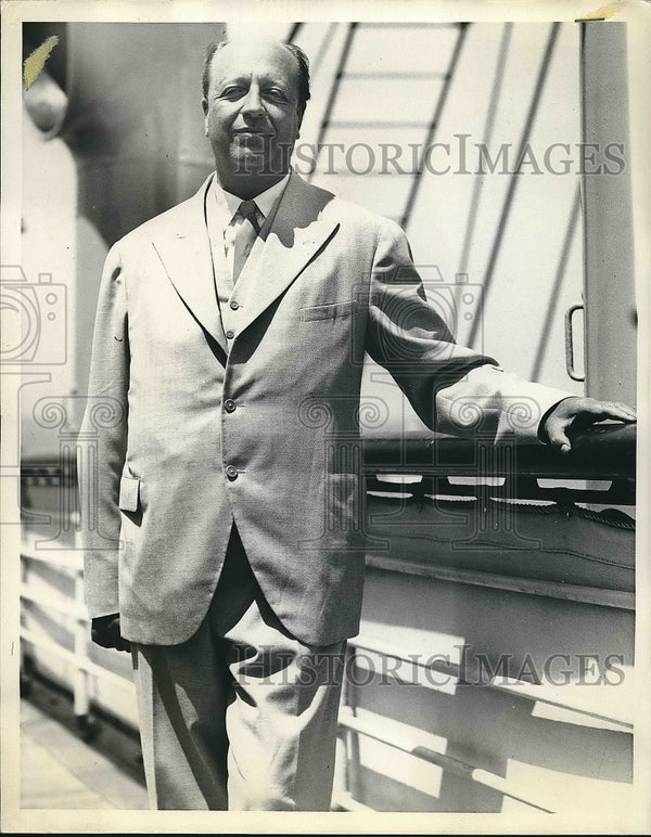 1934 Press Photo Brian Maurice De Rothschild - nea63836 - Historic Images