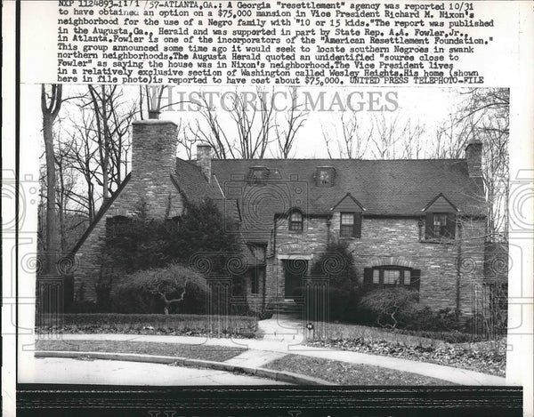 1957 Press Photo Richard Nixon President Neighborhood Home For Childre ...