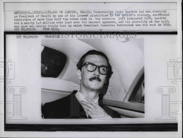 1960 Conservative Janio Quadros Win Brazil Presidency - Historic Images