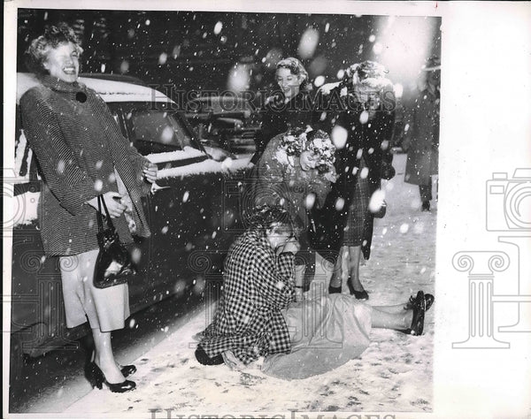 1952 Girl Toni Loquercio Fallen from Icy Streets in Chicago - Historic ...