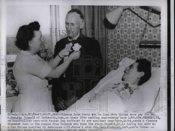 1956 Mr. and Mrs. Ray Hansell celebrate 50th wedding anniversary ...