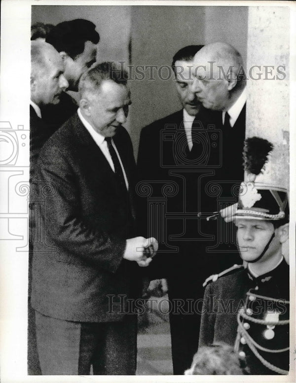 1967 Press Photo soviet Premier Alexi Kosygin, French Charles de Gaull ...