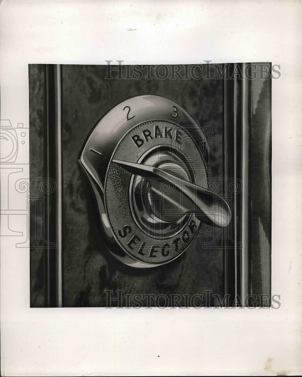 1933 Drawing Of Brake Selector Automobile Machine - Historic Images