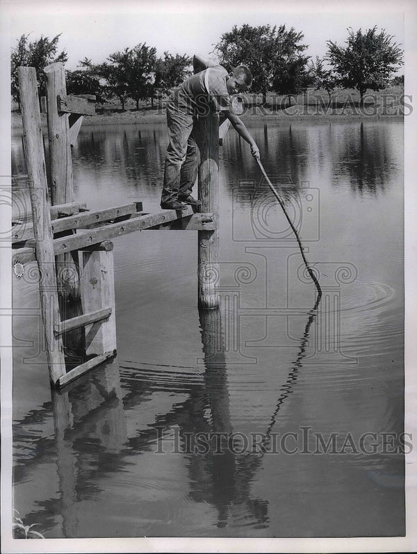 1956 Pond Near Lawrence Kansas - Historic Images