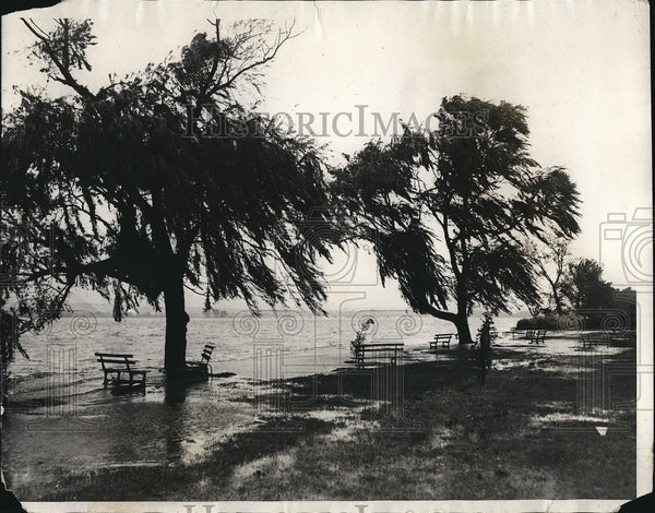 1929 Press Photo View Of Rain In Washington D.C. By Potomao River - ne ...