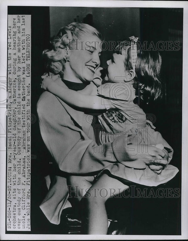 1950 Mrs. Naomi Fitzpatrick singer with orchestra and daughter ...