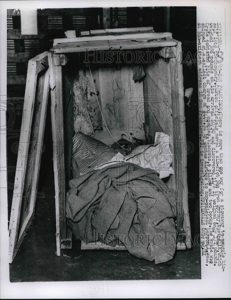 1965 Stowaway s Crate From Quantas Flight From Australia To USA 1965-stowaway-s-crate-from-quantas-flight-from-australia-to-usa