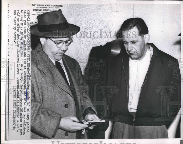 1952 Press Photo Detective Charles Quade Arresting Accused Murderer ...