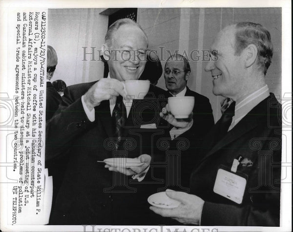 1970 US Secretary of State William P. Rogers, Mitchell Sharp, Canada ...