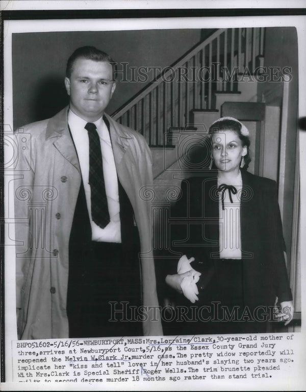 1956 Lorraine Clark Arrives Essex Court Melvin Clark Murder Case ...