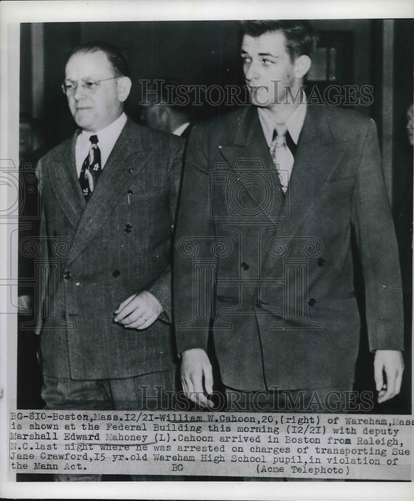 1950 Press Photo William Cahoon with Marshall Edward Mahoney - Historic ...