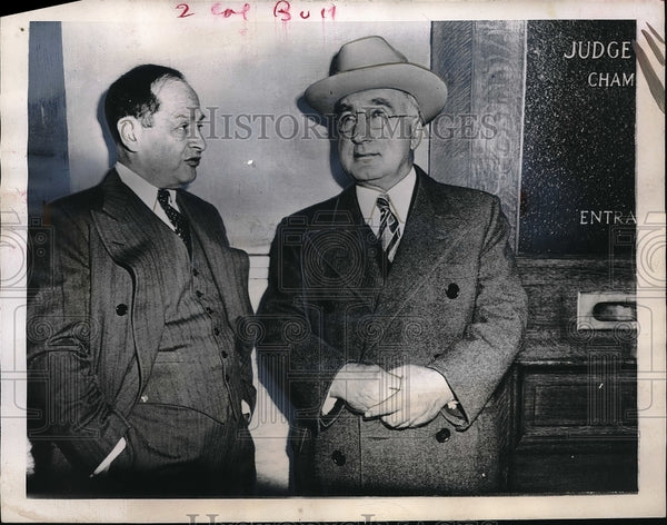 1946 Press Photo James C. Petrillo of AFL Musicians Union, Attorney H ...