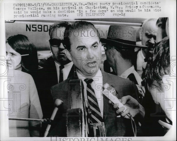 1968 Press Photo Presidential Candidate George Wallace Campaigning in ...