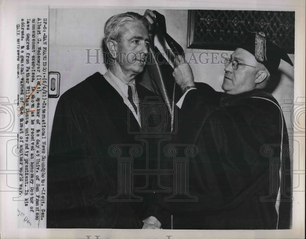 1951 Press Photo Lieut. Gen. Albert C. Wedemeyer Speaker Of The Day At ...