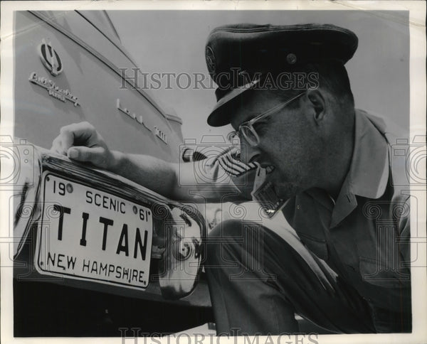 1961 M/Sgt. Arthur Walling with his car - Historic Images