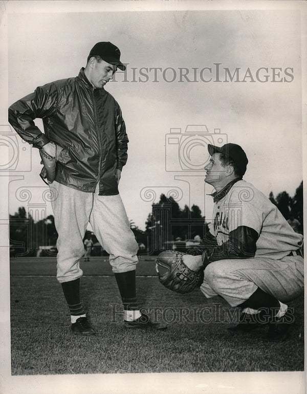 1947 Press Photo Cliff Chambers, Bob Scheffing - Historic Images