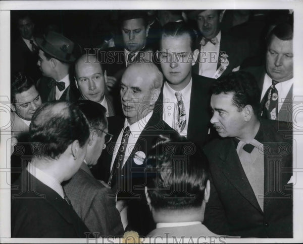 1952 Press Photo Delegates Crowd CIO President Philip Murray of Steel ...